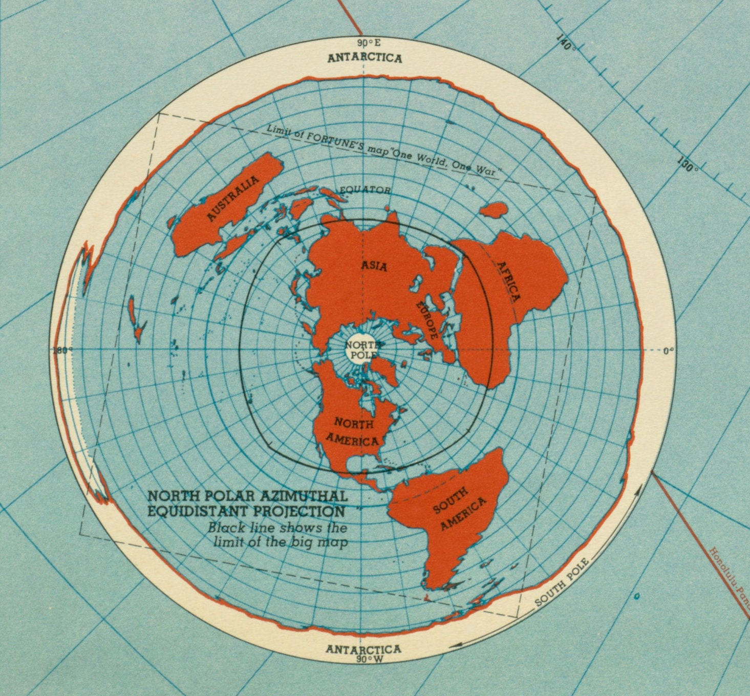Great Circle Airways, Digital Download, Flat Earth Air Map, Flat Earth ...