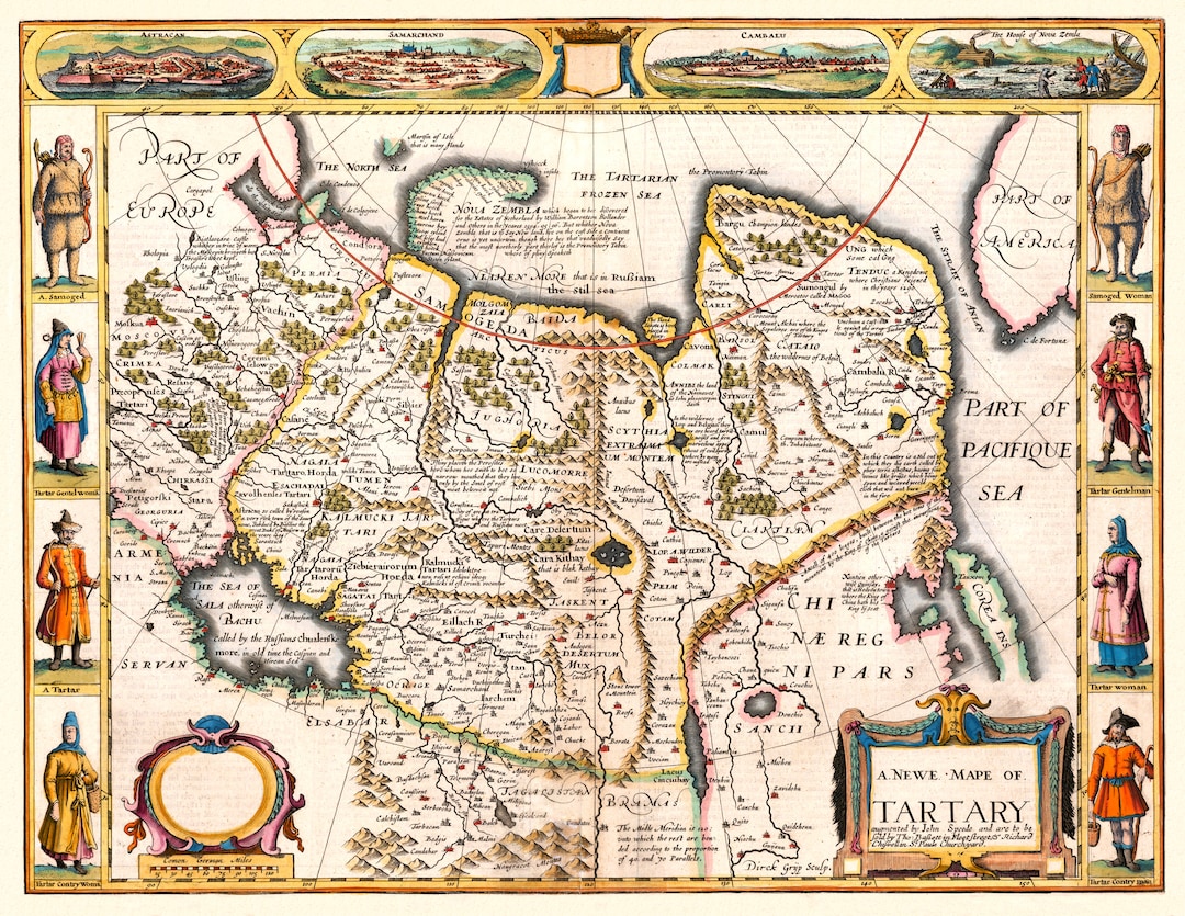 High Resolution Map of Tartary, Digital Download, Tartarian Map ...