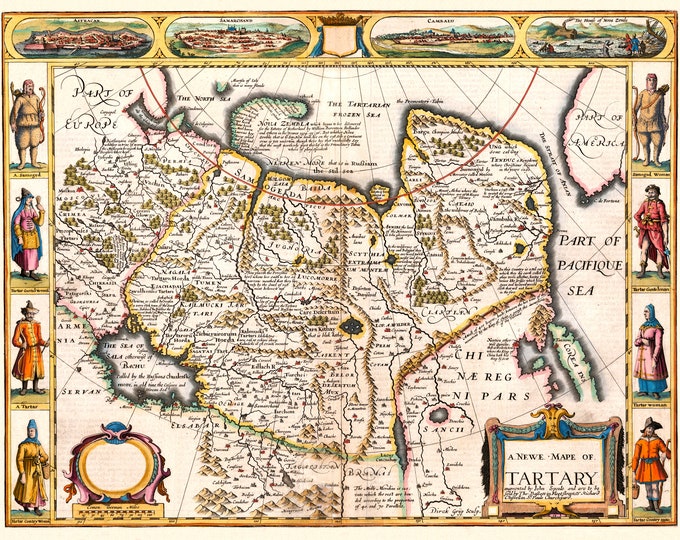 1667 Map of the World, Nieuwe Werelt Kaert, Antique Map, Atlas Map ...