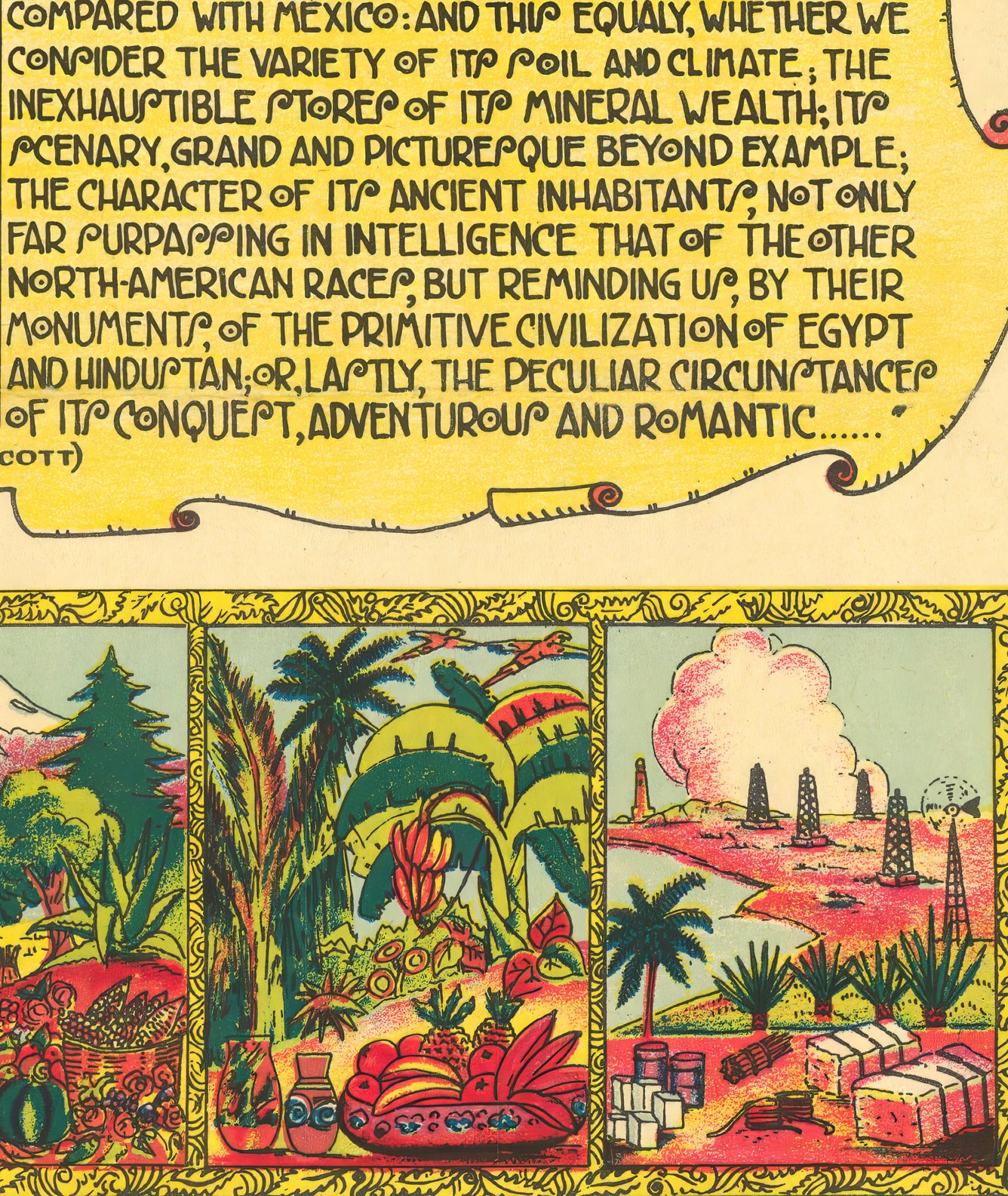 Pictorial Map of Mexico, Digital Download, Old Mexico Map, Map ...