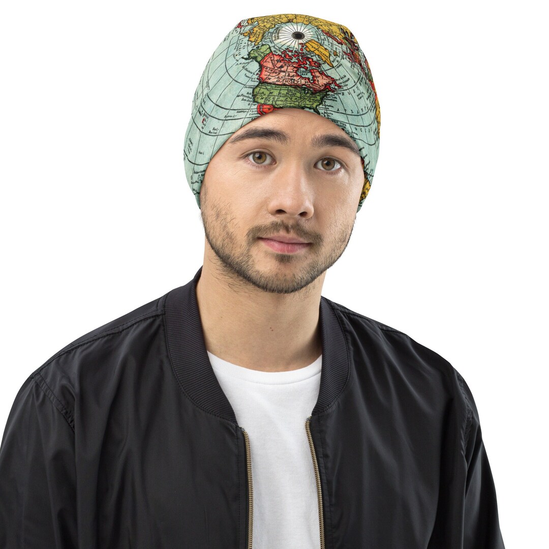 Flat Earth Beanie, Alexander Gleason's Map, Flat Earth Cap, Flat Earth ...