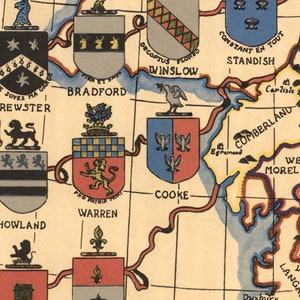 The Pilgrims of the Mayflower Map, Digital Download, Colonial Era ...