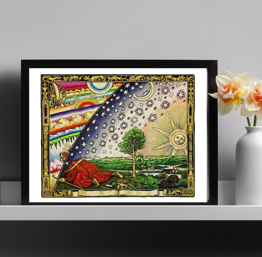 Flammarion Engraving, Digital Download, Enhanced Quality Remastered ...