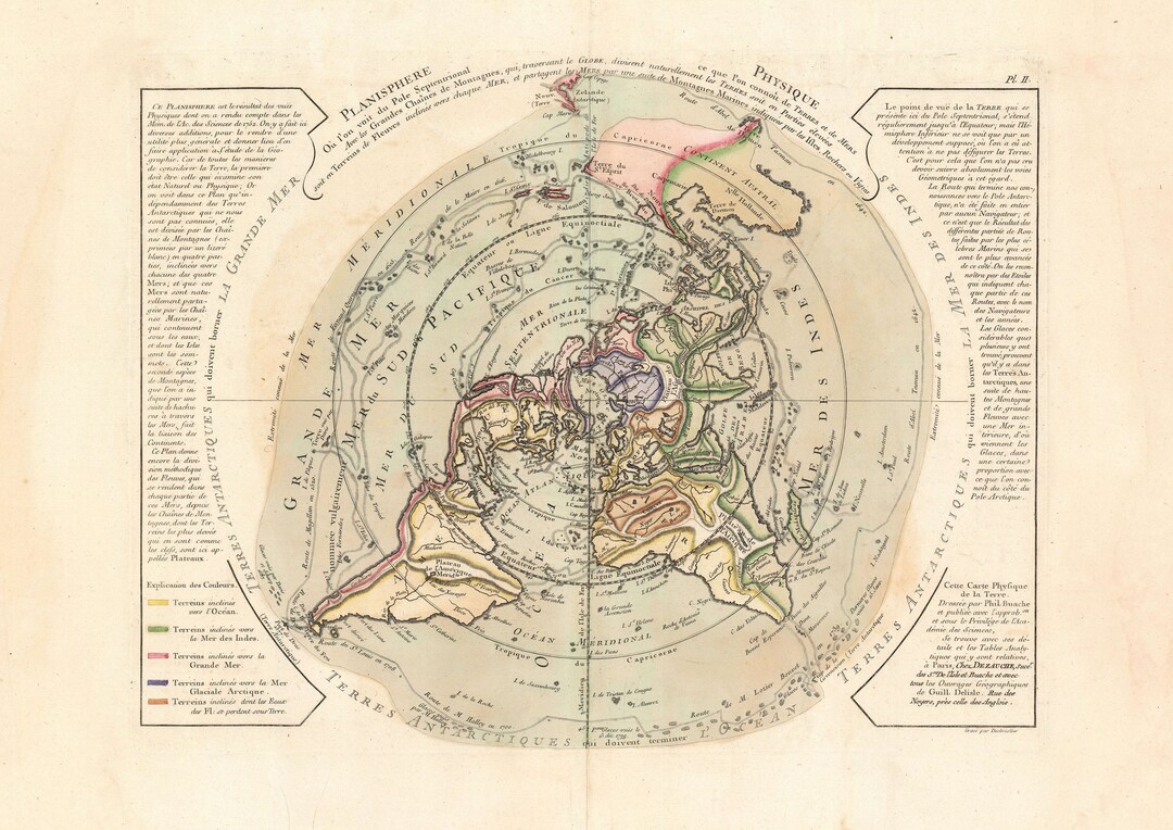 Fra Mauro Map Upscaled, Digital Download, Flat Earth Map, 1460, Earth ...