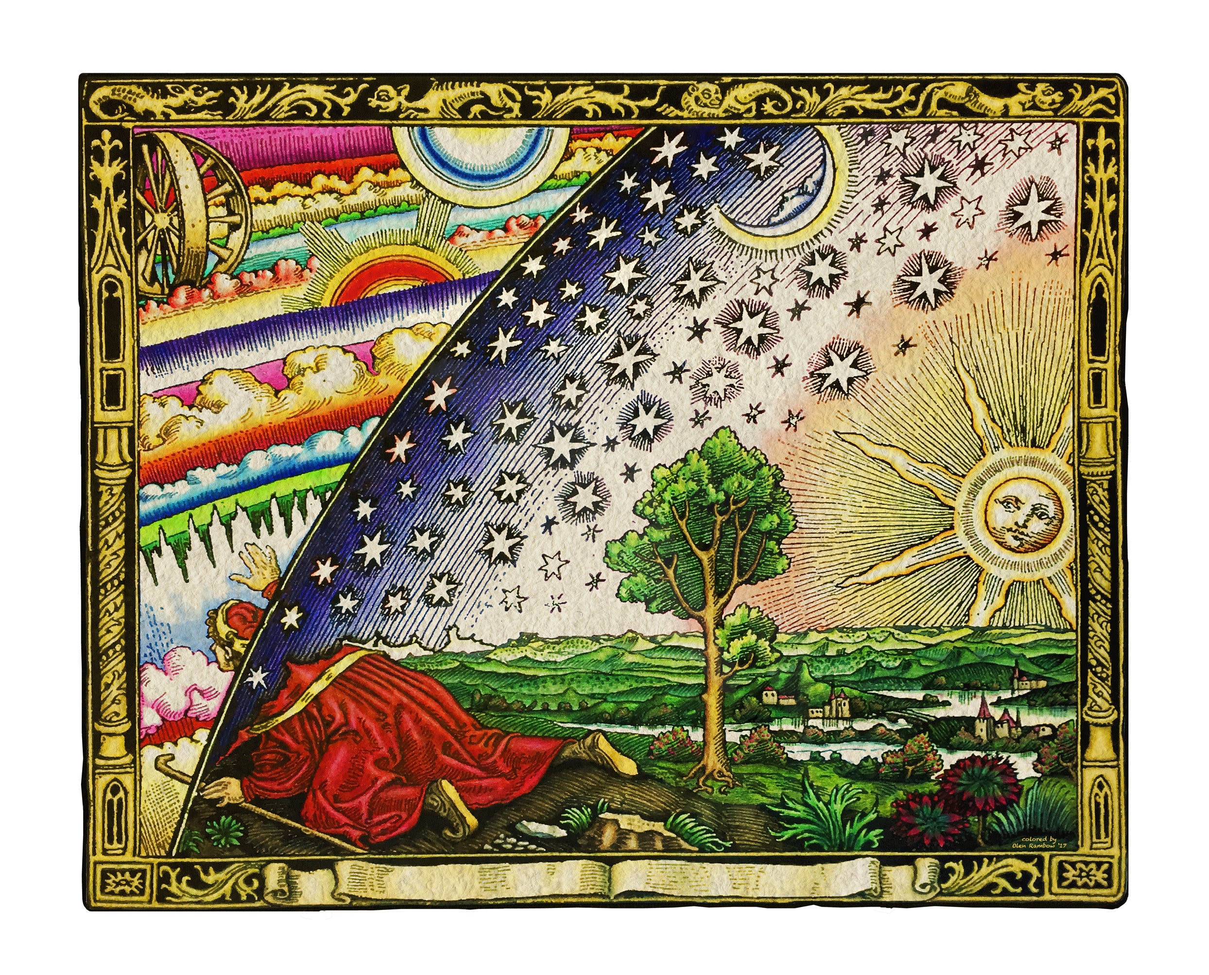 Flammarion Engraving, Digital Download, Enhanced Quality - Remastered ...