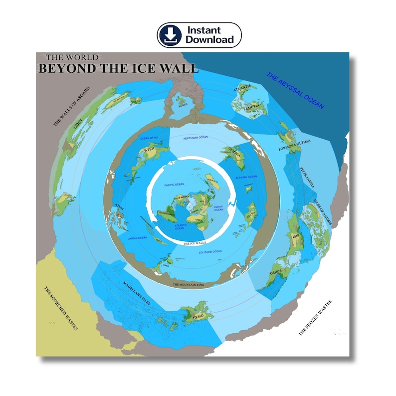 The World Beyond the Ice Wall, Digital Download, an Accurate Flat Earth ...