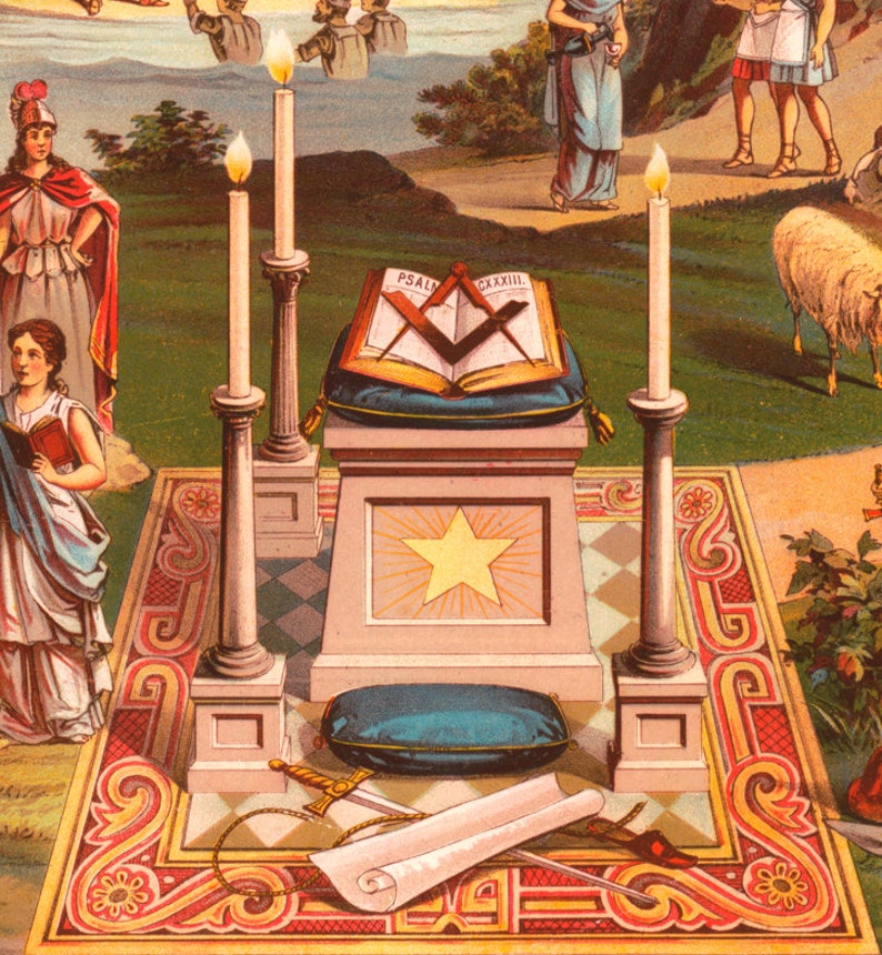 From Light to Darkness Painting, Digital Download, Masonic Print ...