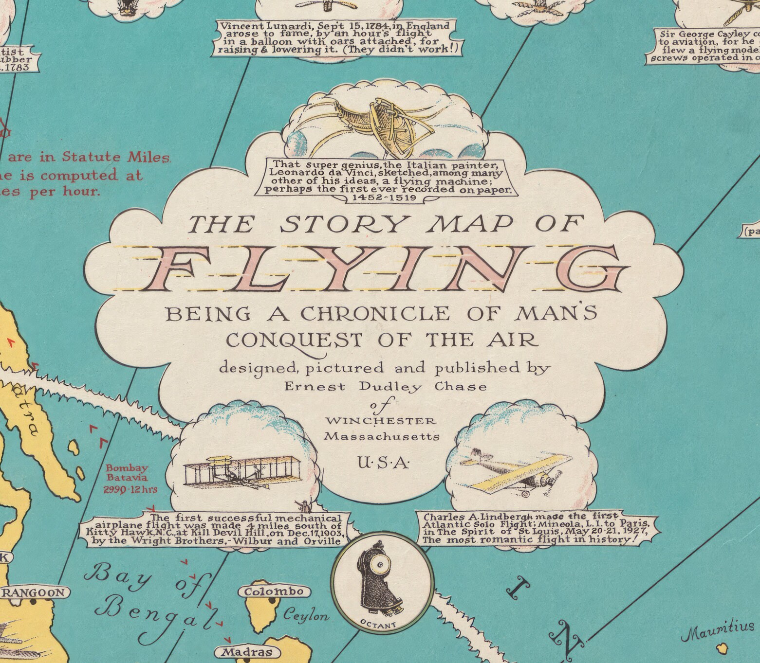 The Story of Flying Digital Download Flat Earth Map Ernest - Etsy
