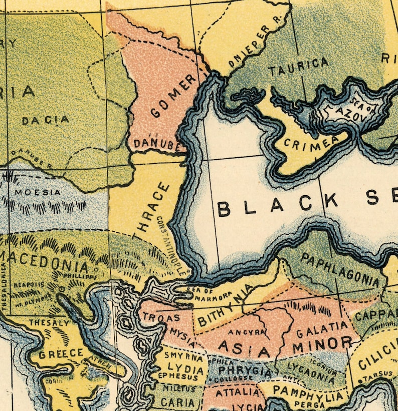 Geographical Chart Embracing Biblical History, Digital Download ...