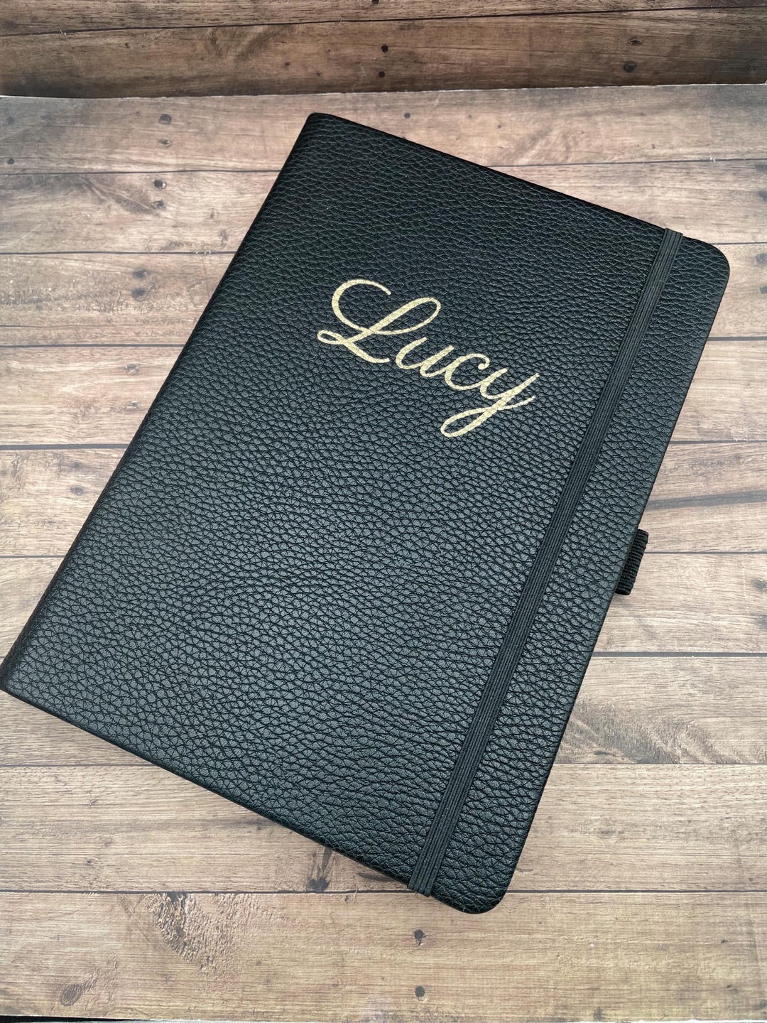 Personalized A5 Faux Leather Notebook: Foiled Vegan Notepad - Etsy