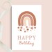 Boho Happy Birthday Card, Birthday Card, Happy Birthday, Canva Edit ...