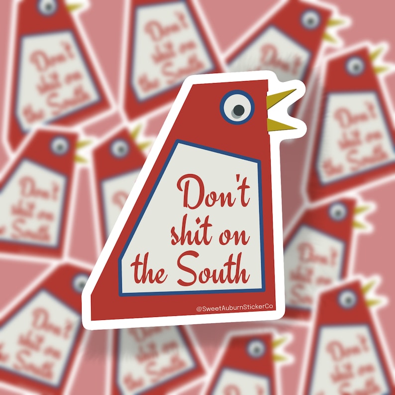 2pc "don’t Shit on the South” Sticker | Laptop Sticker | Funny Sticker ...