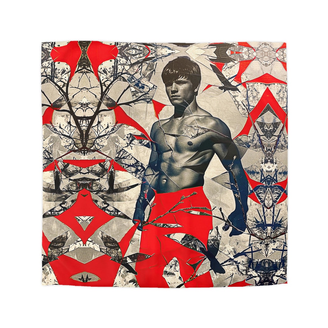 Bold LGBT Muscle Man Duvet Cover - Gay Men's Fitness Art - Contemporary ...