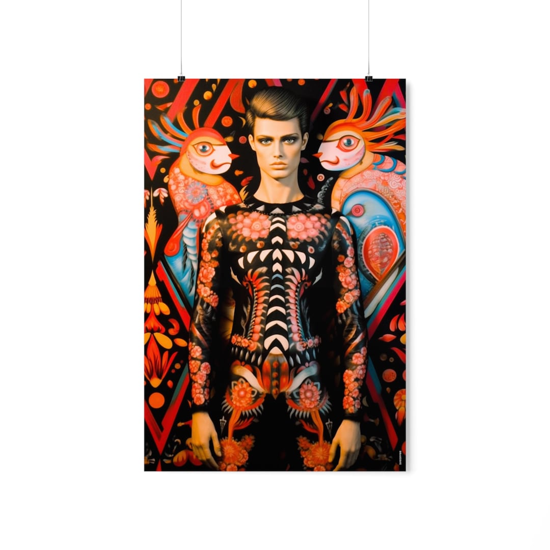 Colorful Cabaret Drag Queen Poster Gay Pride Art Print Premium Matte ...