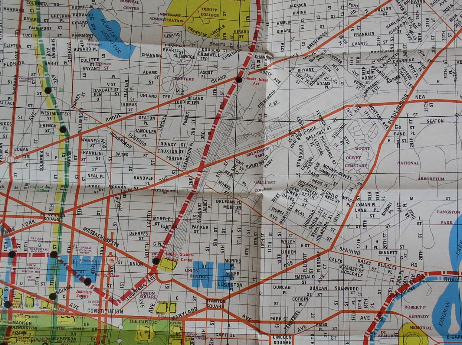 1970s Tourist Map of WASHINGTON D.C. the Nation's Capital - Etsy