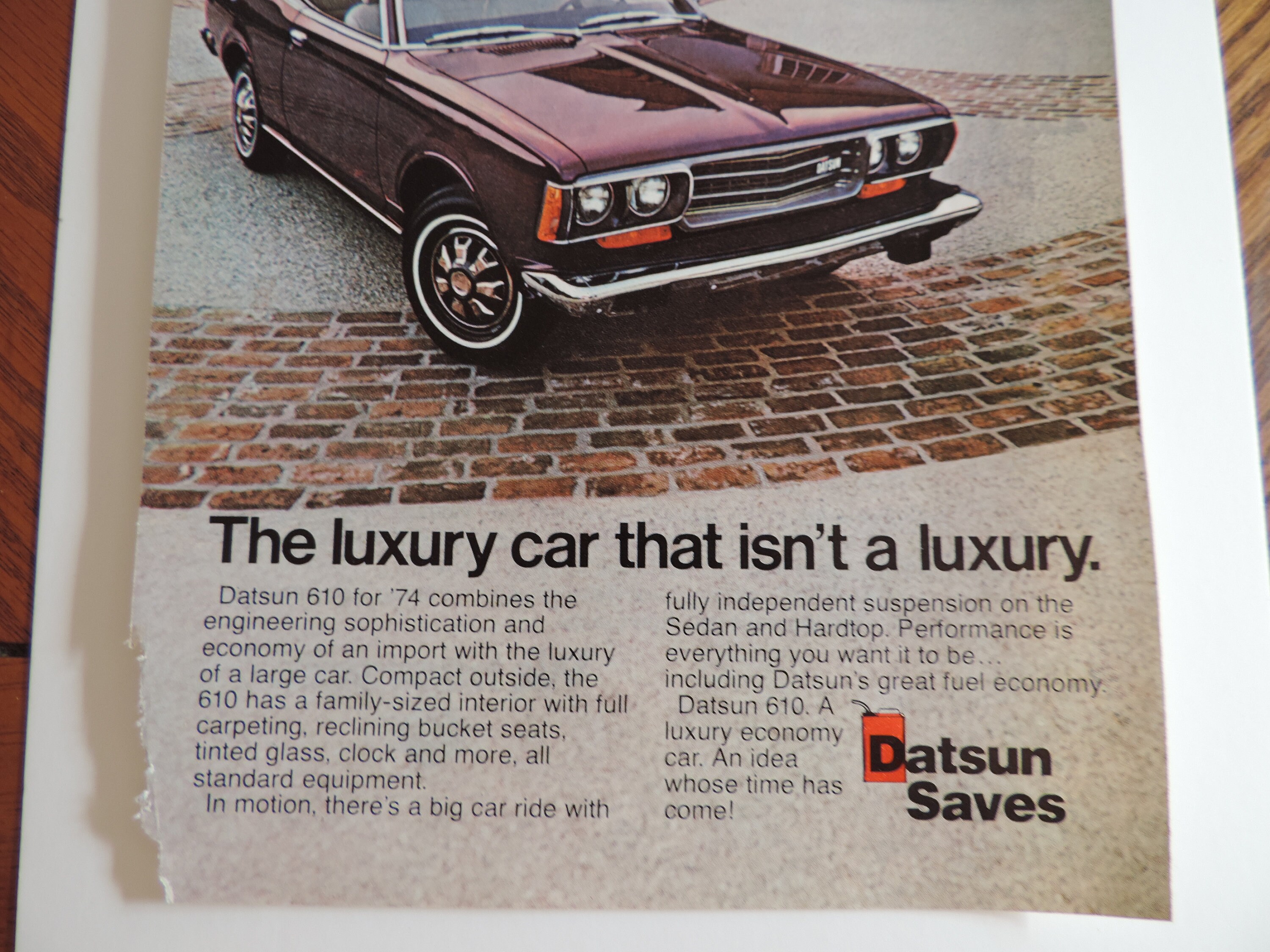 1974 Datsun 610 Full Page Color Print Ad - Etsy