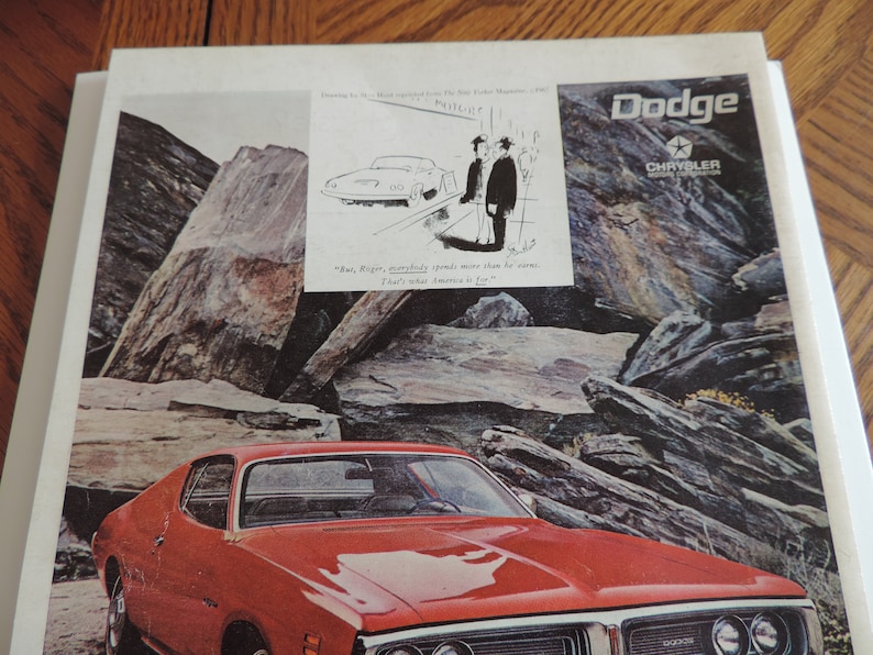 1971 Dodge Charger Red Full Page Color Print Ad - Etsy