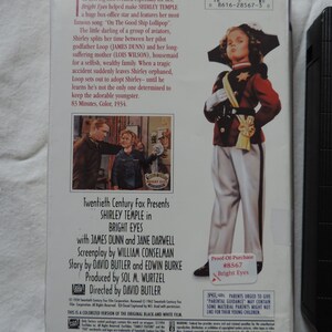 VHS Video - Bright Eyes - Colorized Version - Shirley Temple - Etsy