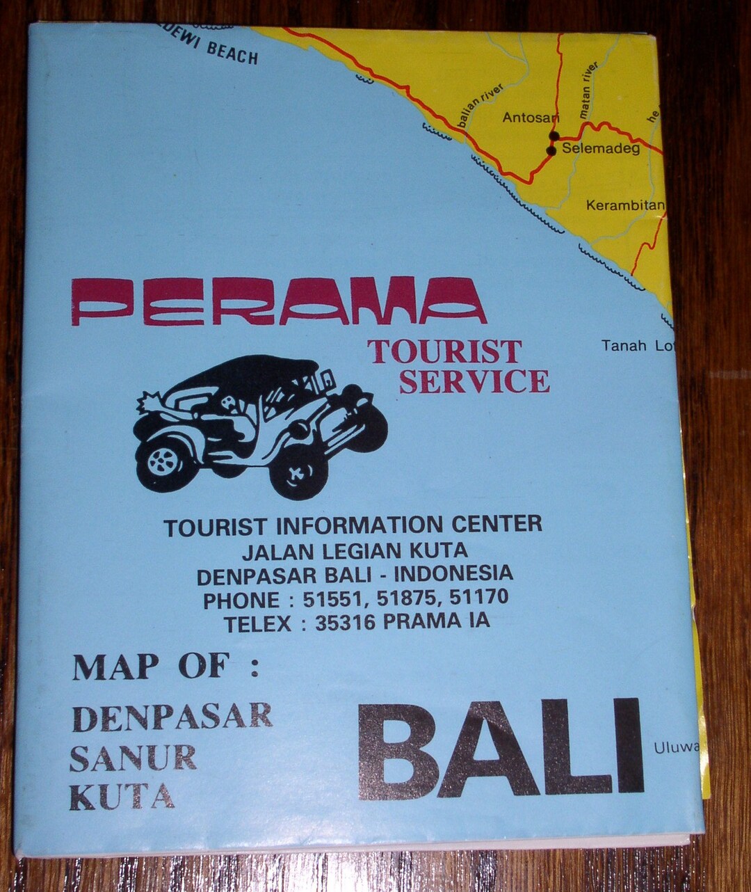 1980s Map of BALI From Perama Tourist Service - Etsy