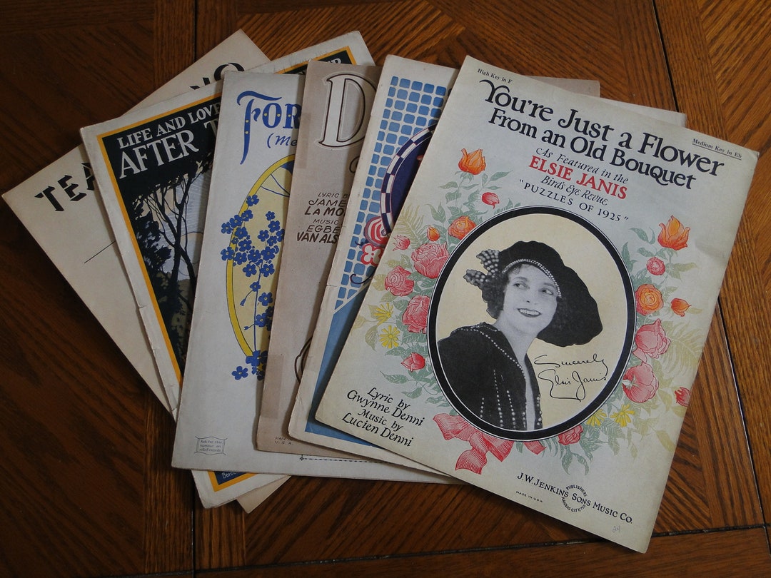 Lot of 1924 Sheet Music - 6 Songs - All Original - Etsy