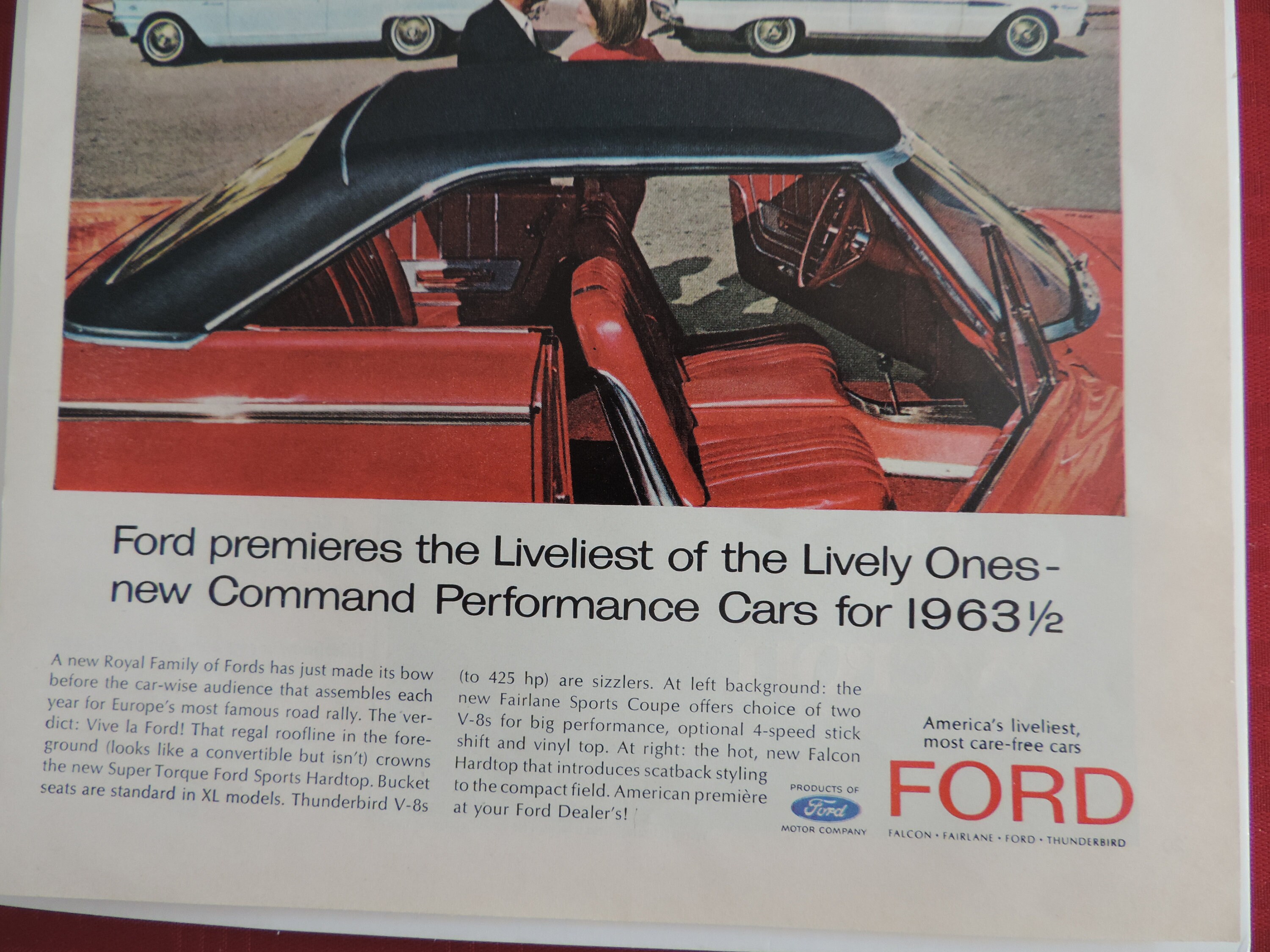 1963-1/2 Ford Performance Cars Full Page Color Print Ad - Etsy