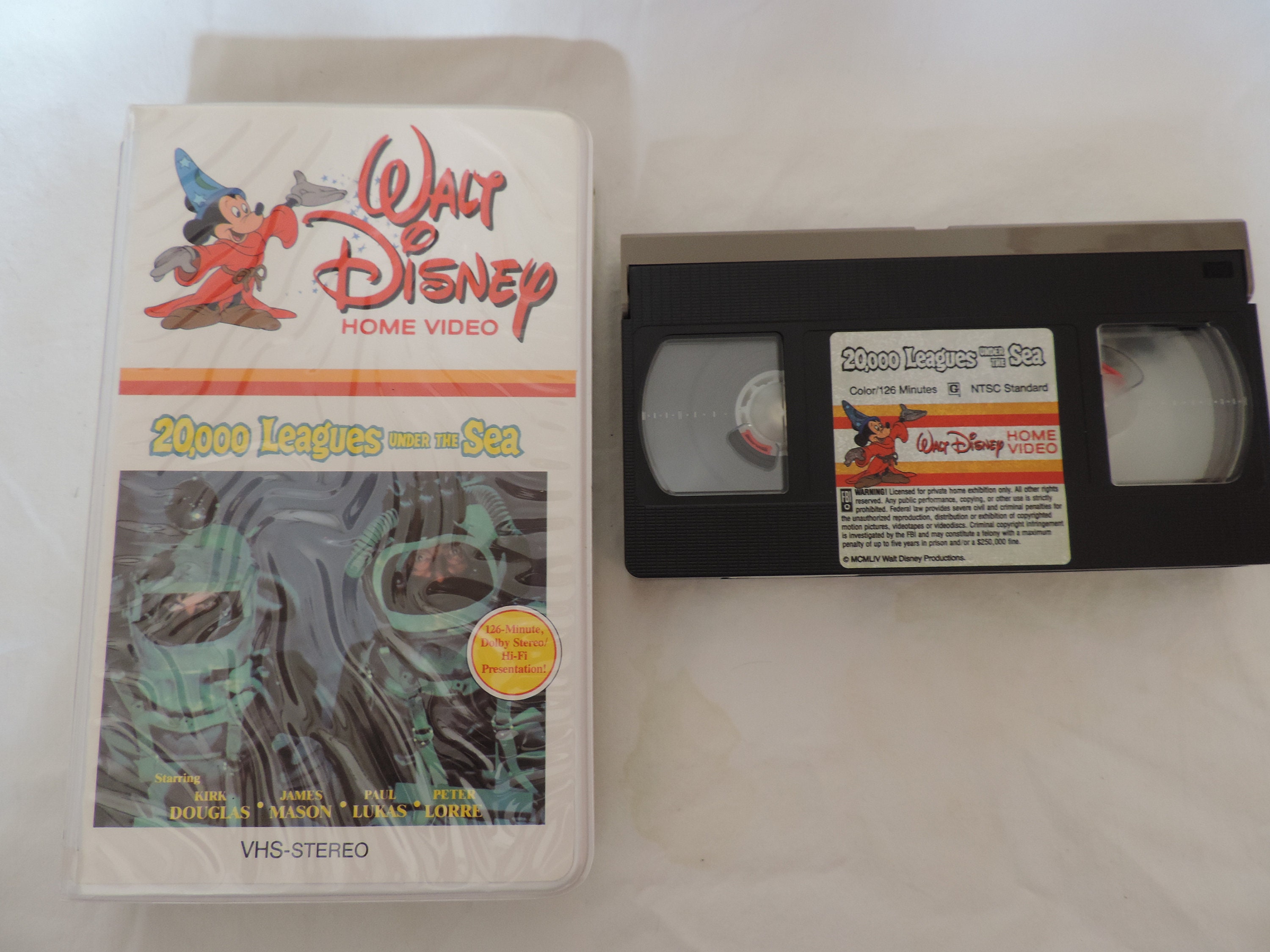 Walt Disney Home Live Action VHS Video 20,000 Leagues Under the Sea ...