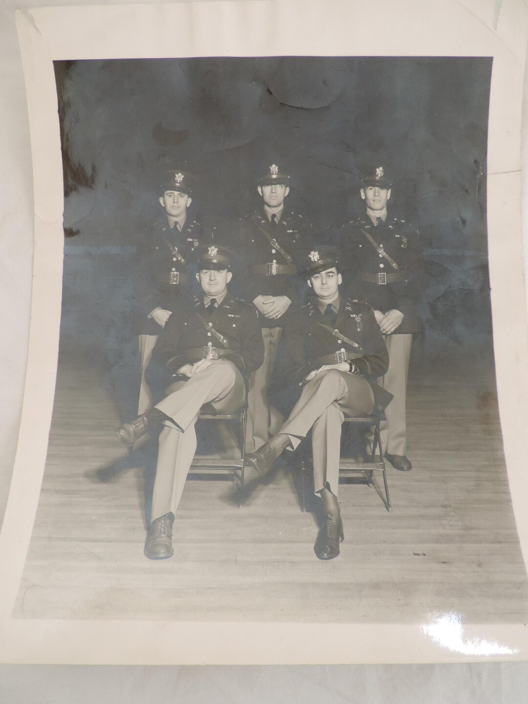 Vintage Photo Portrait of 5 U.S. Army / Military Gentlemen - 8" X 10 ...