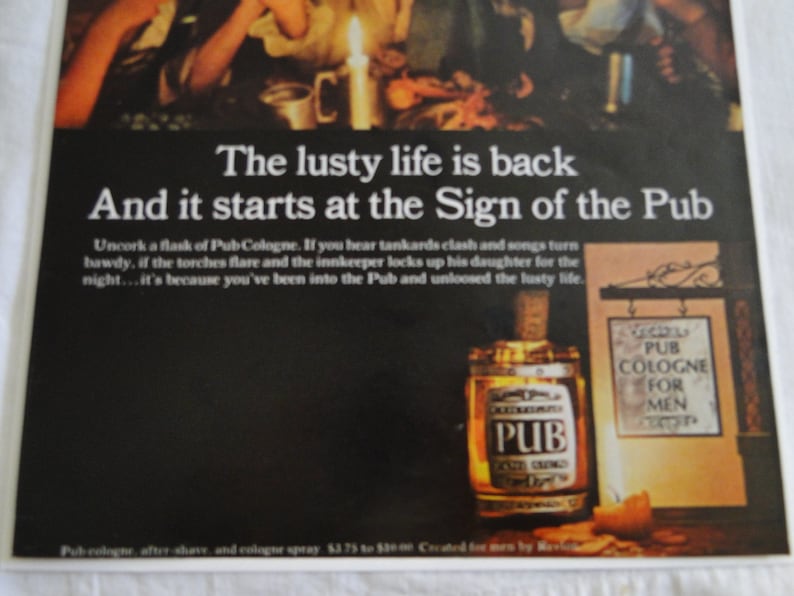 1966 Revlon Pub Cologne for Men Full Page Color Print Ad - Etsy
