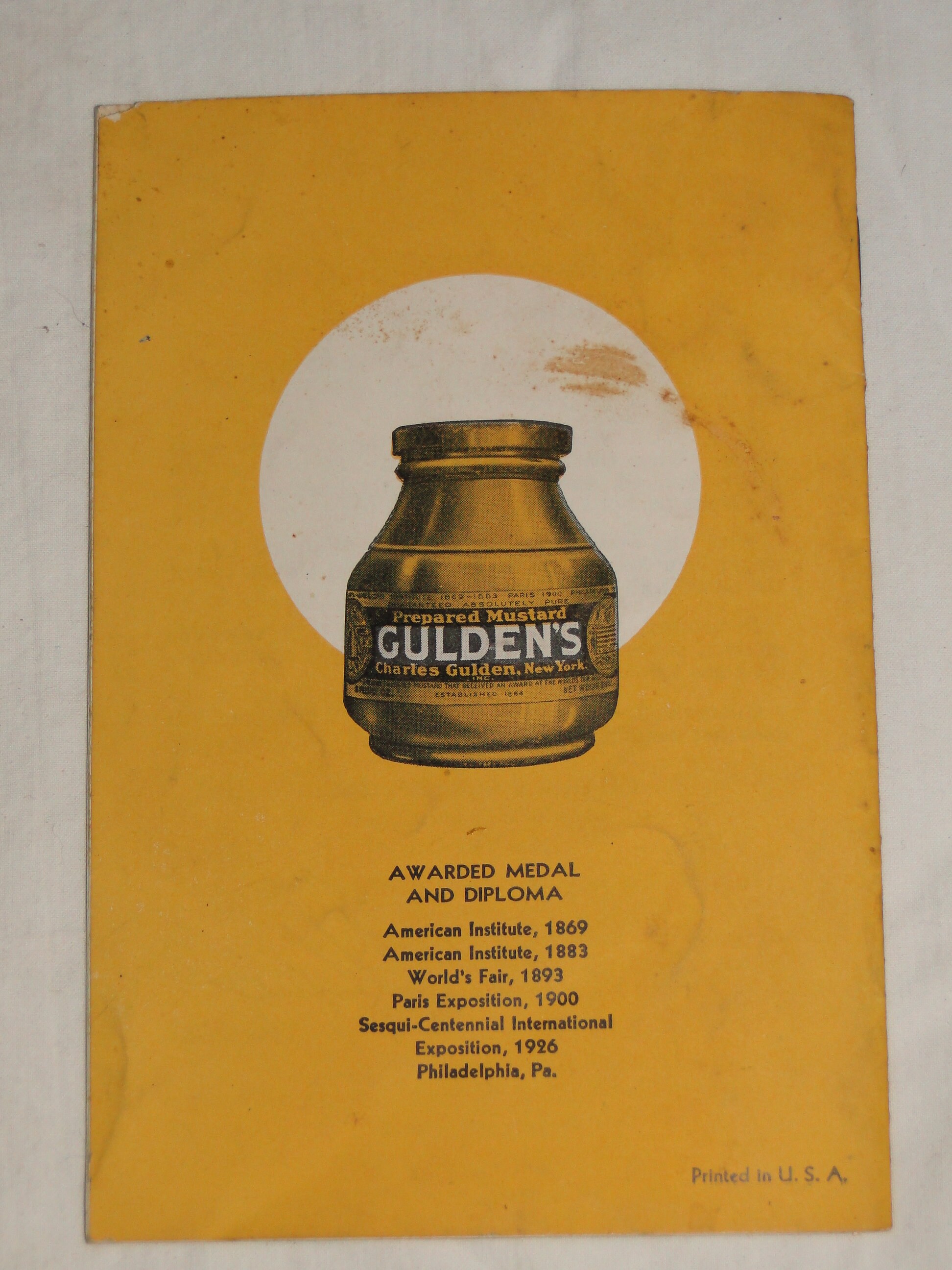 1920s Gulden's Mustard Cook Booklet - 76 Delicious Economy Dishes - Etsy