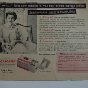 1957 Norforms Vaginal Suppositories Half Page Black & White - Etsy