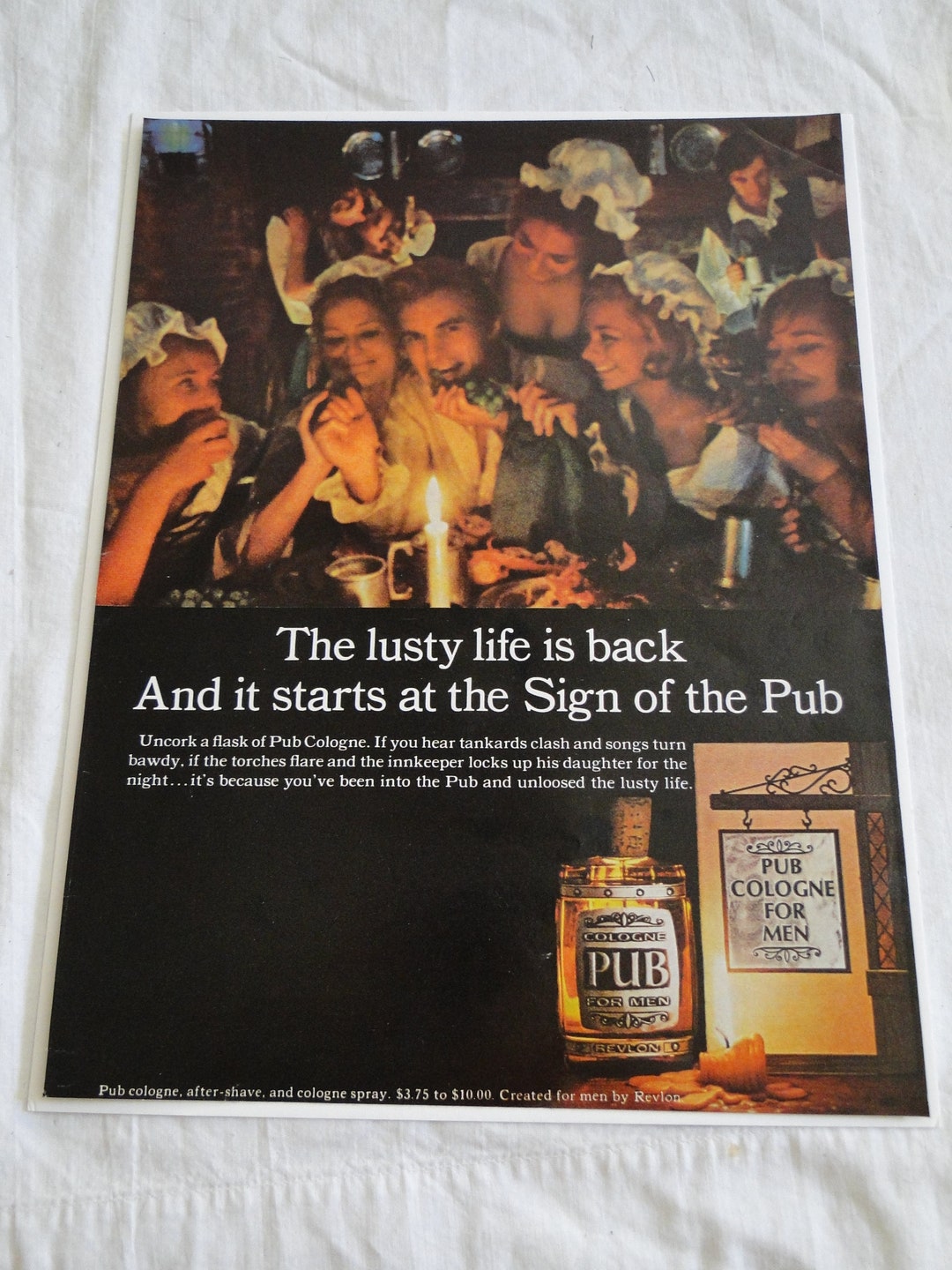 1966 Revlon Pub Cologne for Men Full Page Color Print Ad - Etsy