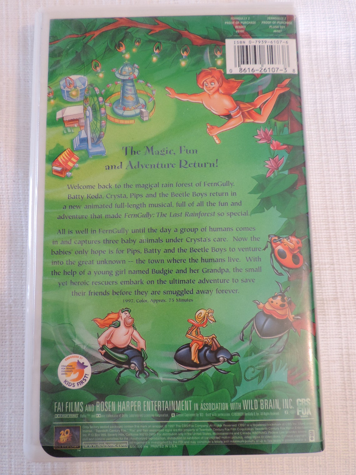 VHS Animated Video - Fern Gully 2: the Magical Rescue - Etsy