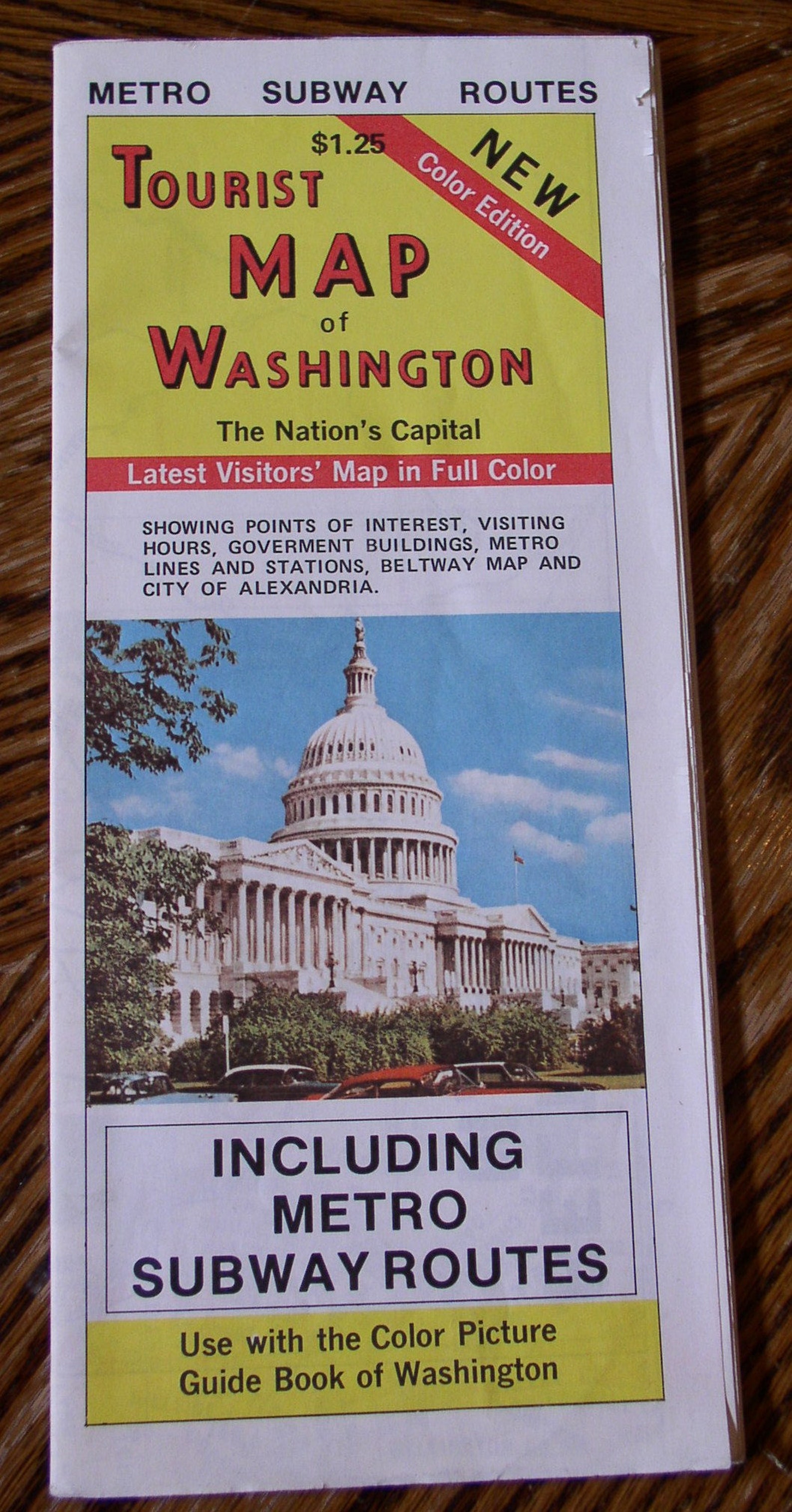 1970s Tourist Map of WASHINGTON D.C. the Nation's Capital - Etsy