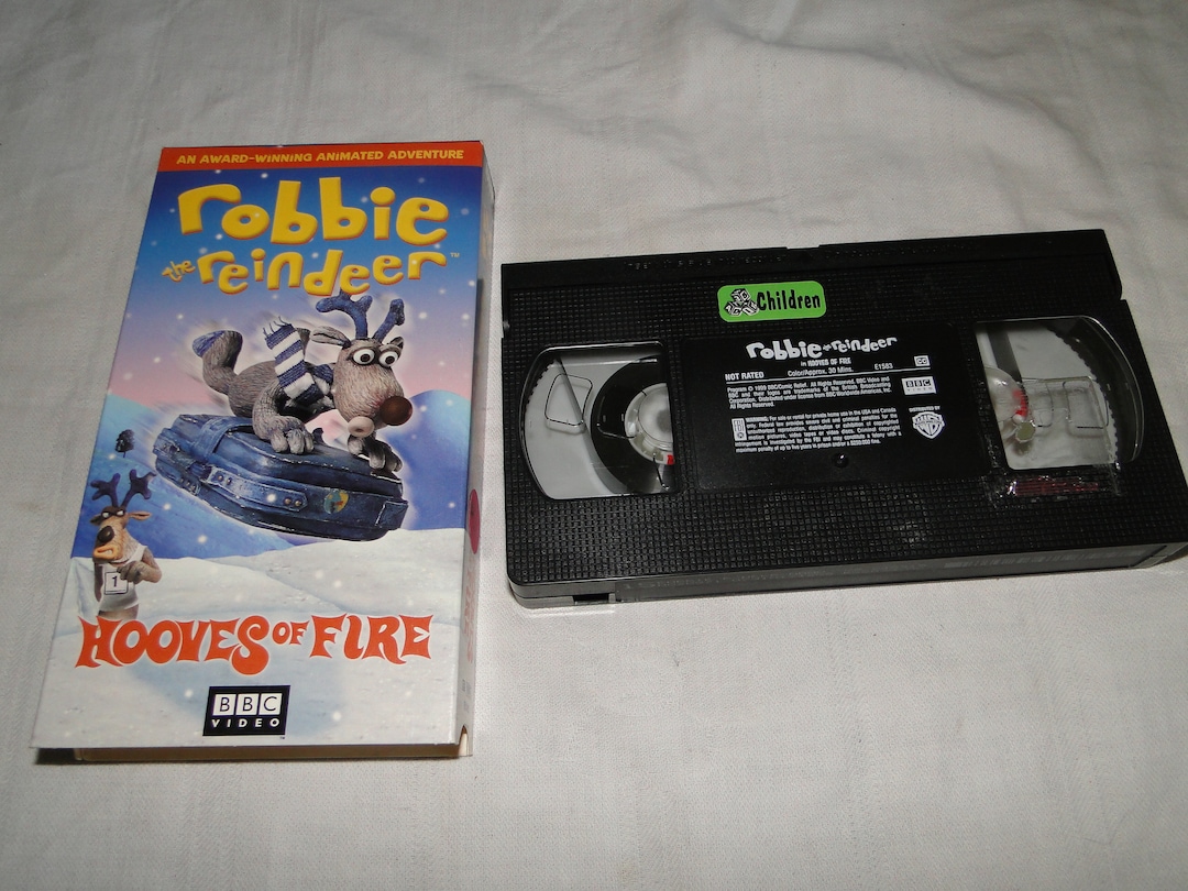 VHS Video - Robbie the Reindeer: Hooves of Fire - Robbie Williams - Etsy