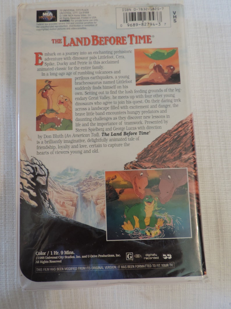 VHS Animated Video - the Land Before Time - Etsy