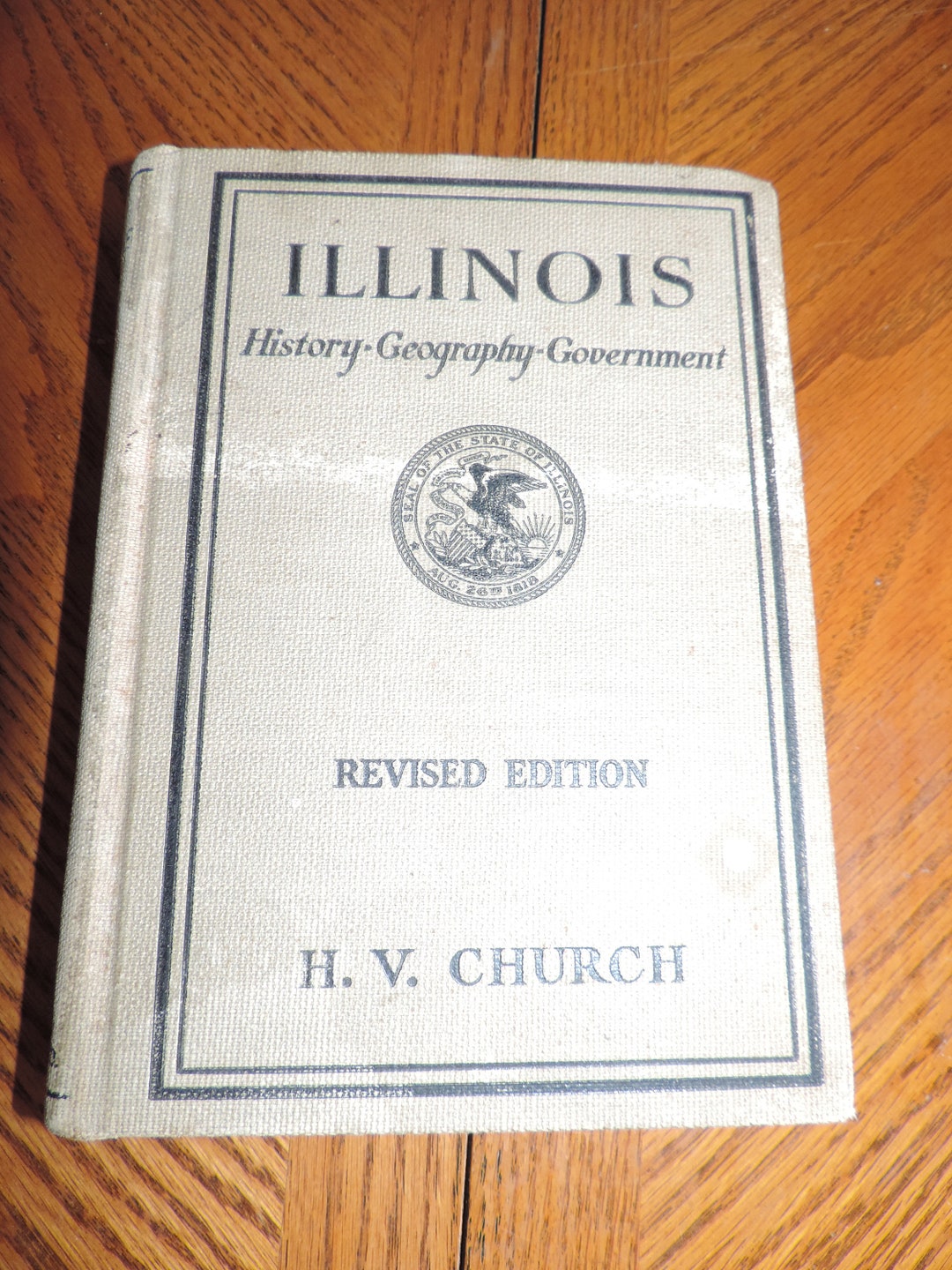 1931 Book - Illinois History, Geography, Government by H.V. Church - Etsy