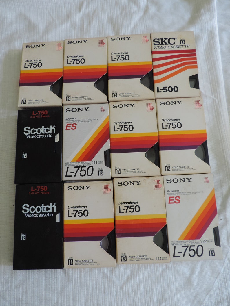 Lot of 12 Assorted Recordable Beta Video Tapes - Used - Etsy