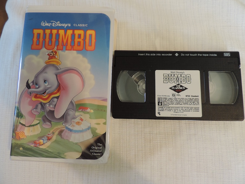 Walt Disney's Classic Animated VHS Video - Dumbo (1999) - Etsy