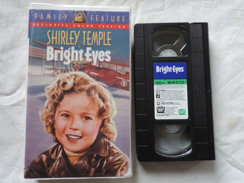 VHS Video - Bright Eyes - Colorized Version - Shirley Temple - Etsy