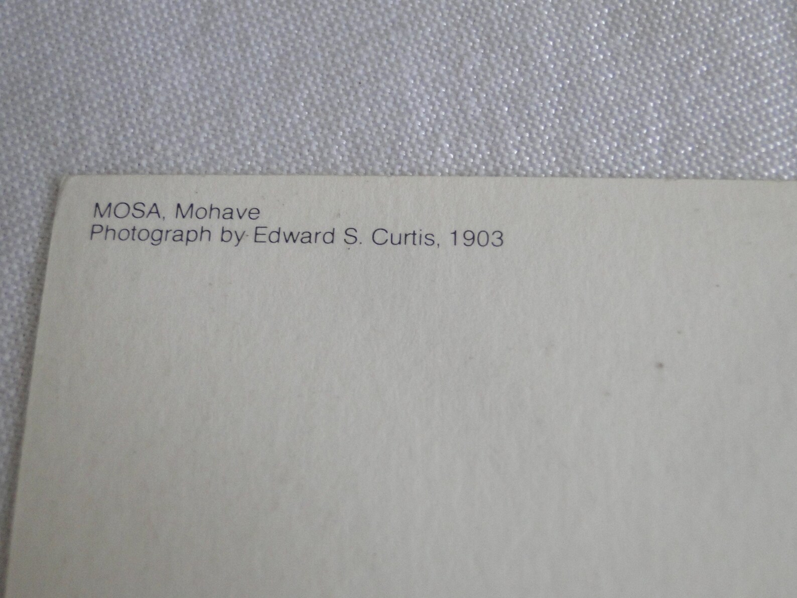 1986 AZUSA Postcard - 1903 Photo of MOSA - Mohave Indian - Etsy