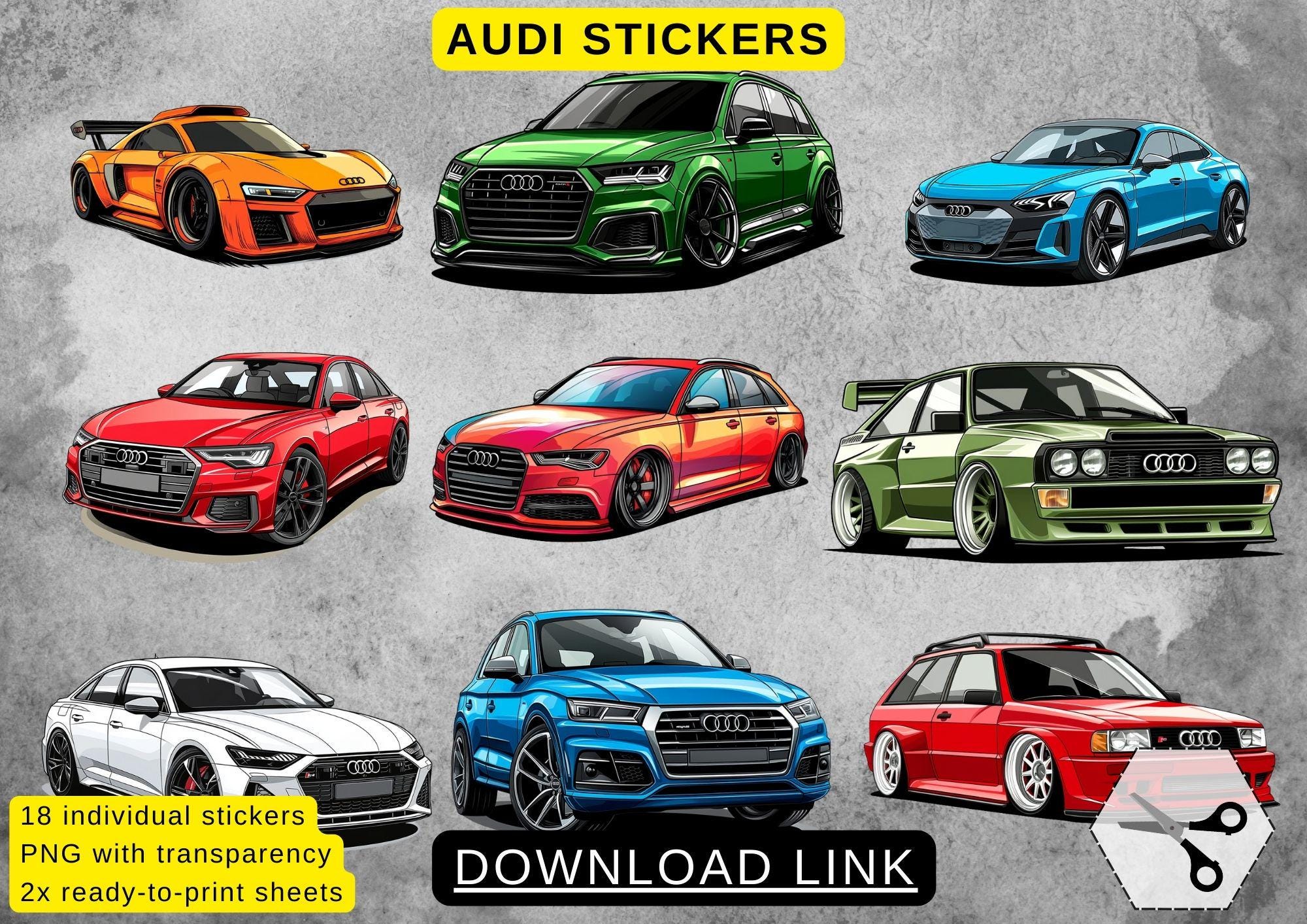18 Audi Car Stickers, Digital Download, PNG With Transparency - Etsy