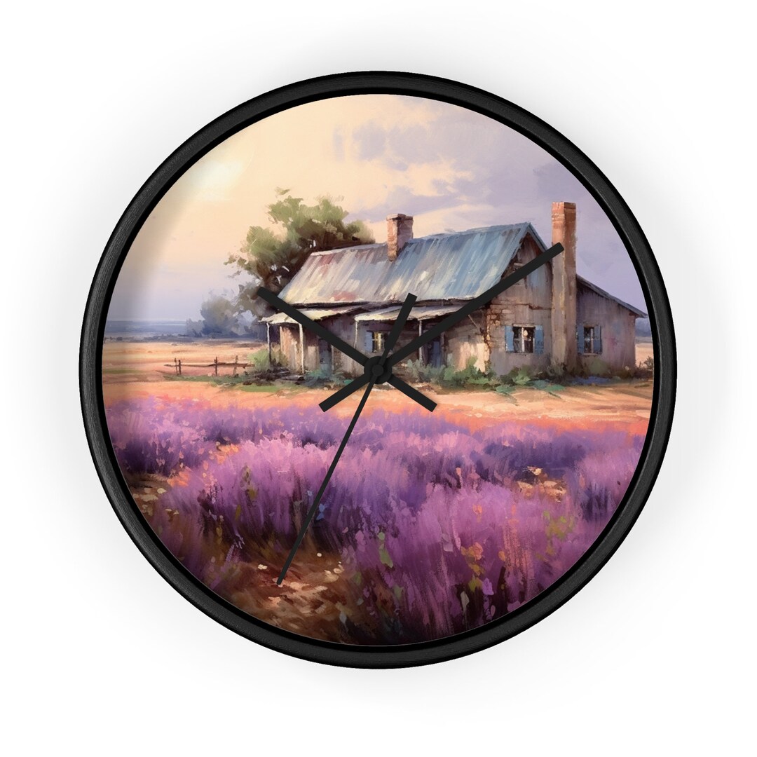 Provence Lavender Field Wall Clock - Etsy