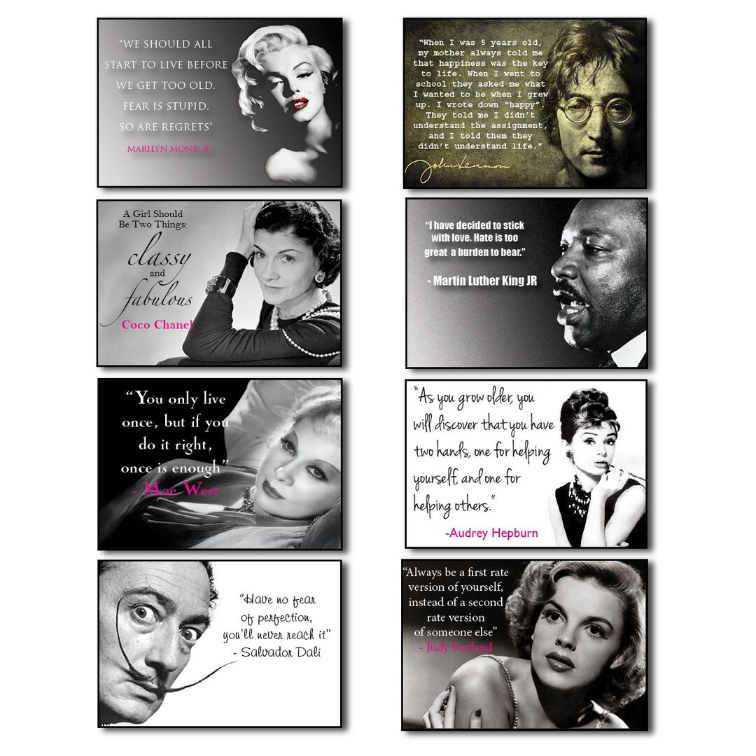 8 Inspirational Quotes Vintage Fridge Magnets No.1 - Etsy
