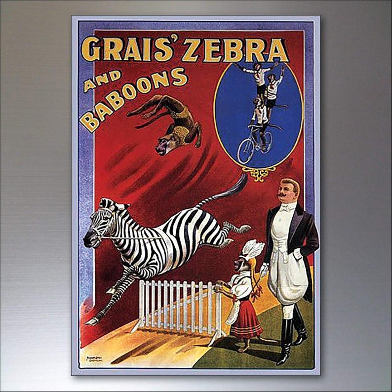 Vintage Circus and Performance Posters Fridge Magnets Set of 8 Magnets ...