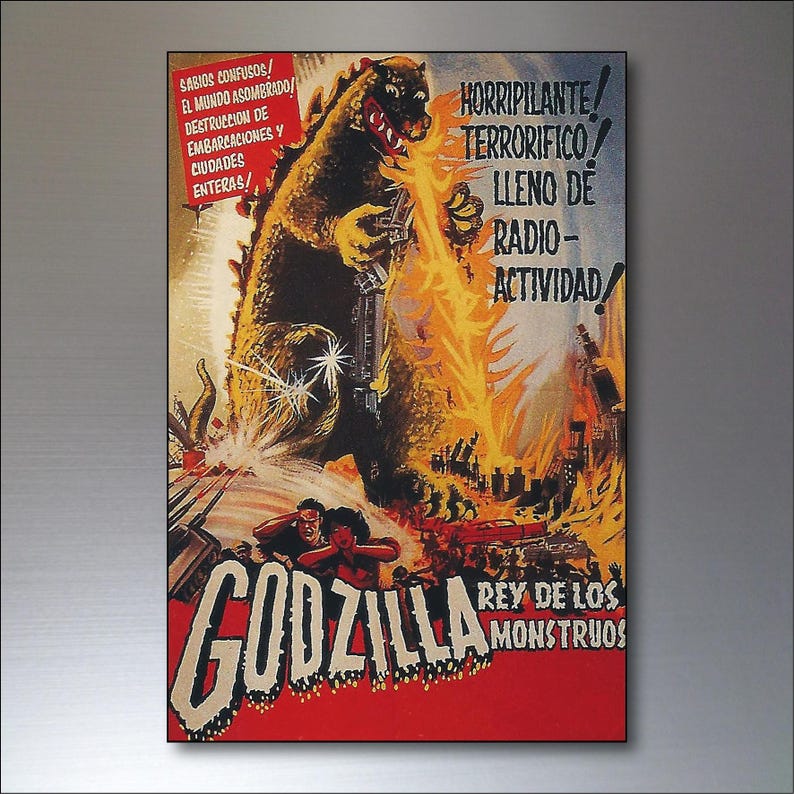 Vintage Godzilla Film Poster Fridge Magnets - Set of 8 - Etsy