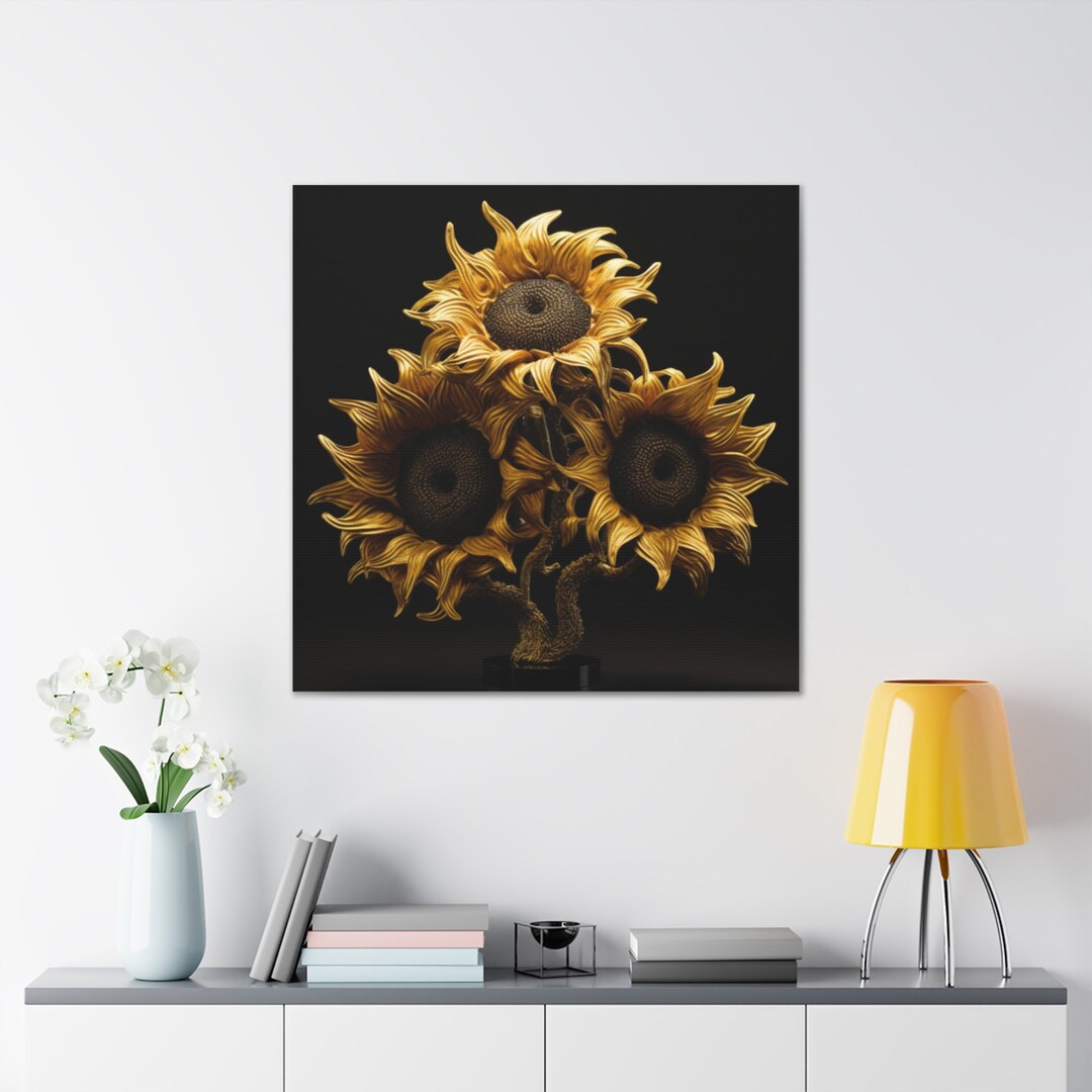 SUNFLOWER Flower Print, Sunflower Painting, Bridesmaids Gift, Sunflower ...