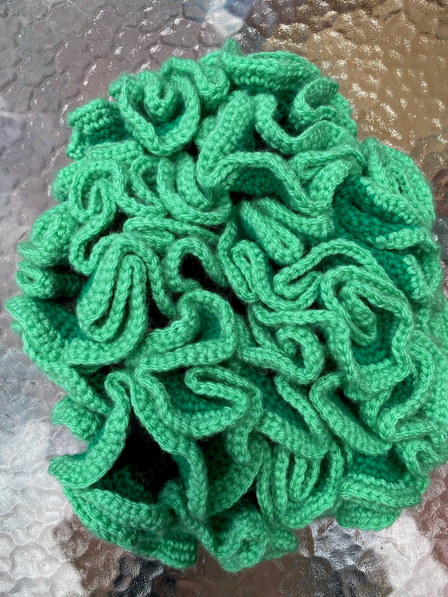Green Tricolor Crochet Hyperbolic Plane Coral - Etsy
