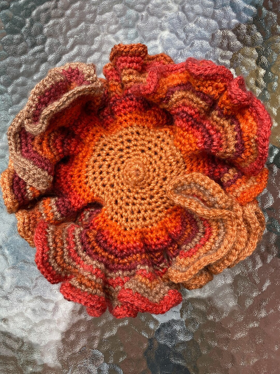 Fiery Crochet Hyperbolic Plane Coral - Etsy