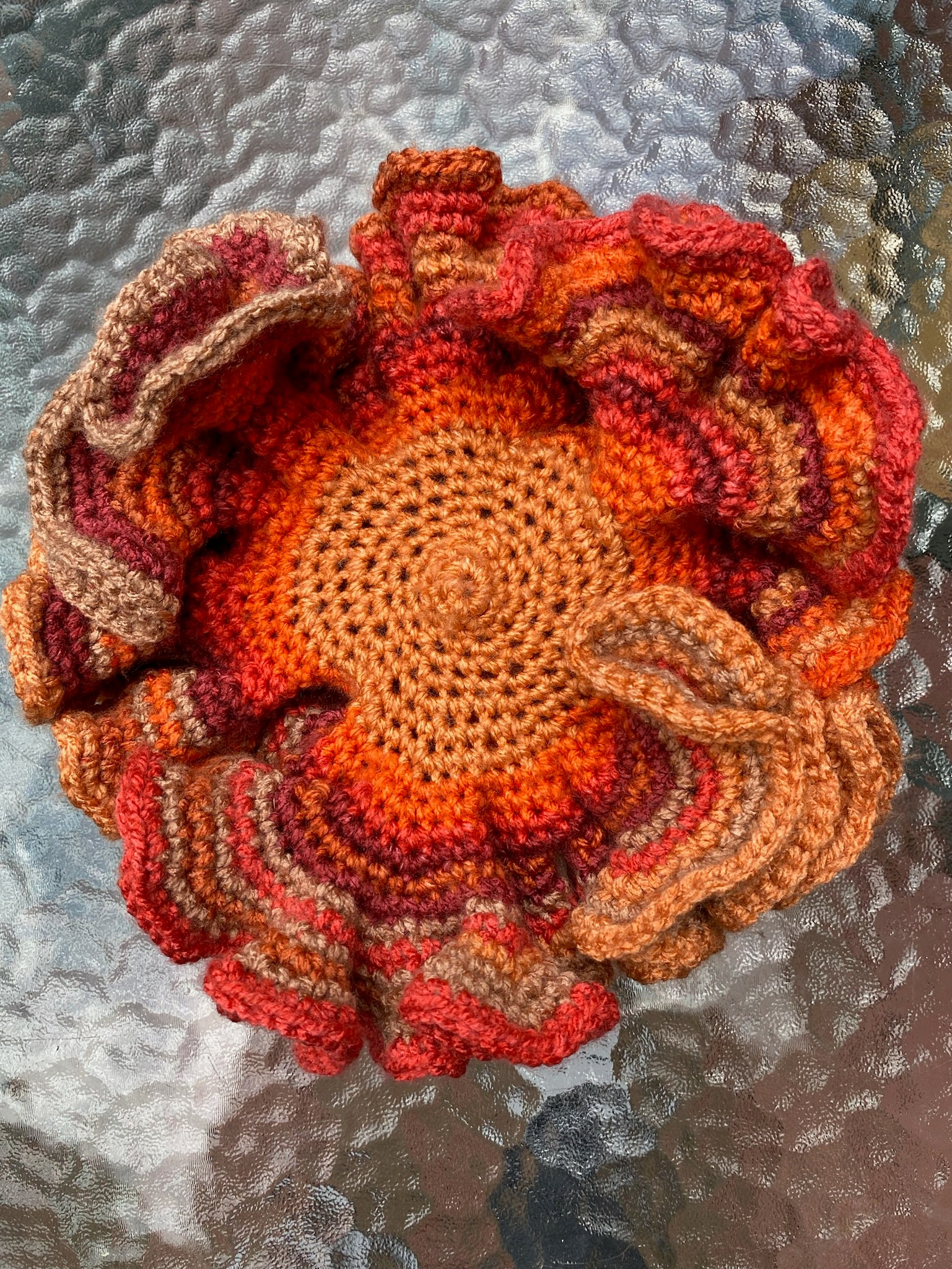 Fiery Crochet Hyperbolic Plane Coral - Etsy