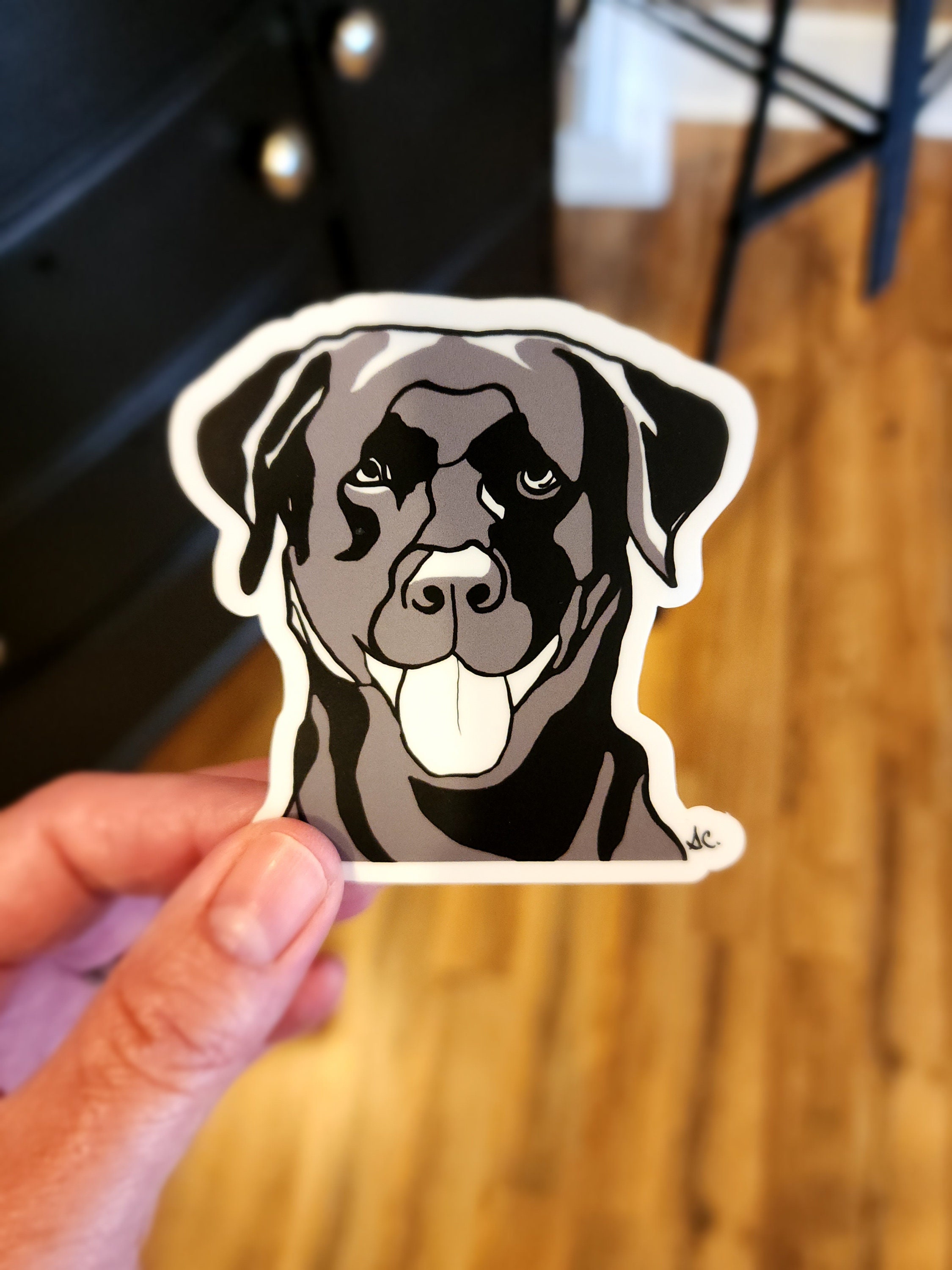 Black Lab Sticker - Etsy